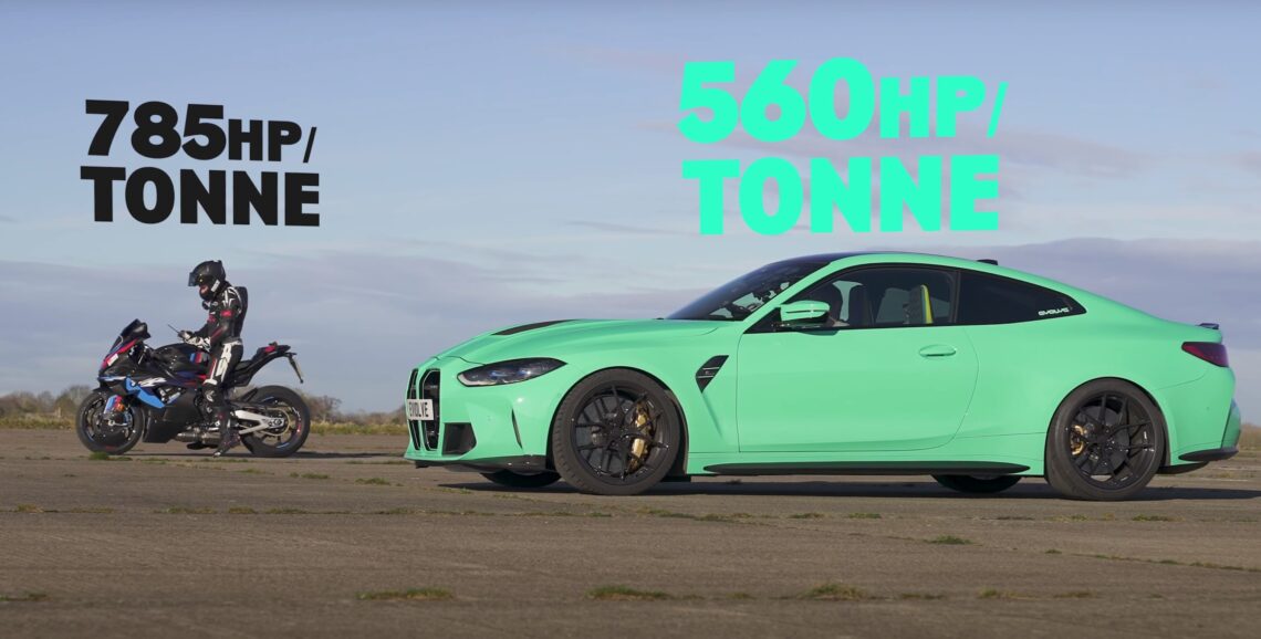 1000hp BMW M4 v BMW M1000RR Drag Race Analysys - MotoStatz